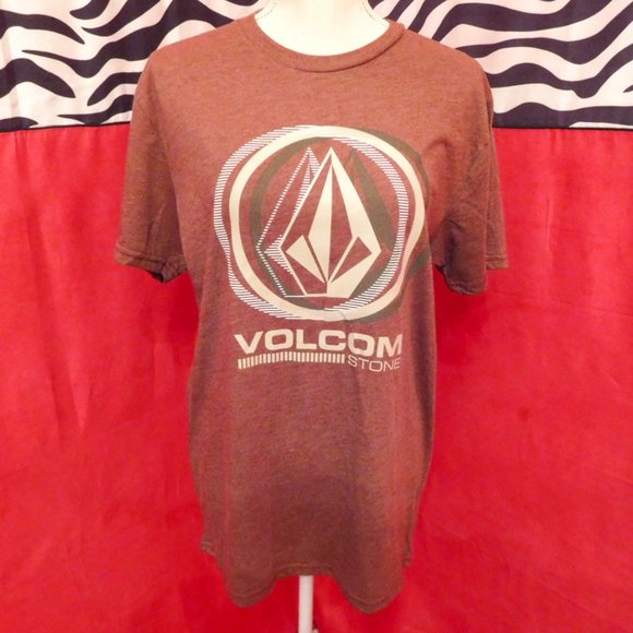 Volcom | Shirts | Volcom Stone Maroon Tshirt | Poshmark